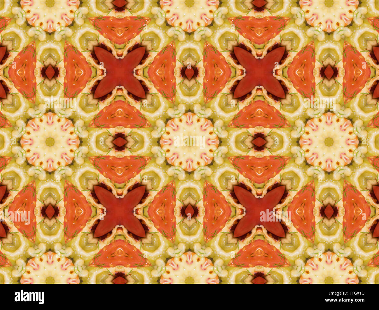 orange color drawing in kaleidoscope pattern - orange color drawing in ...