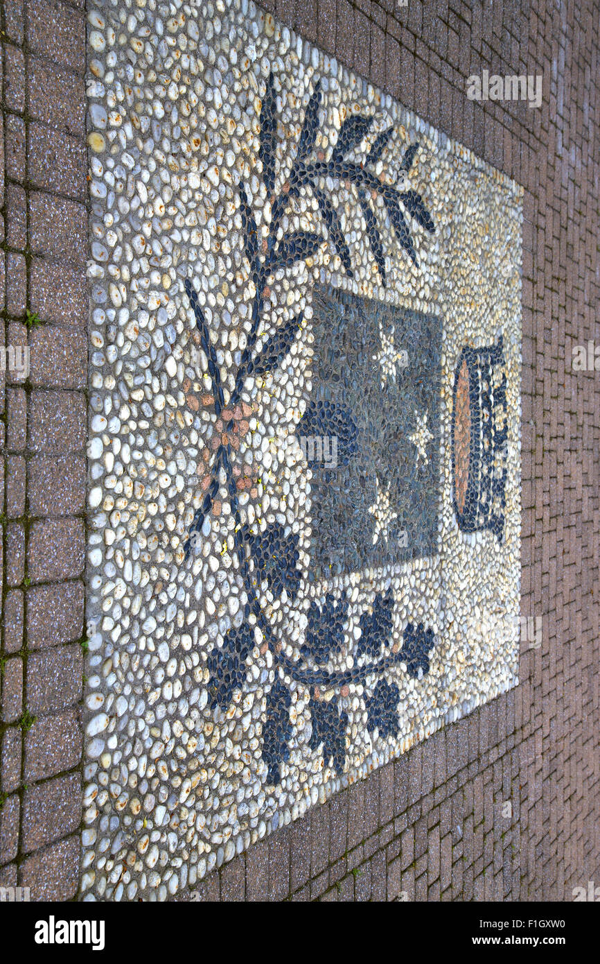 milan old in italy church concrete wall brick the abstract background ...
