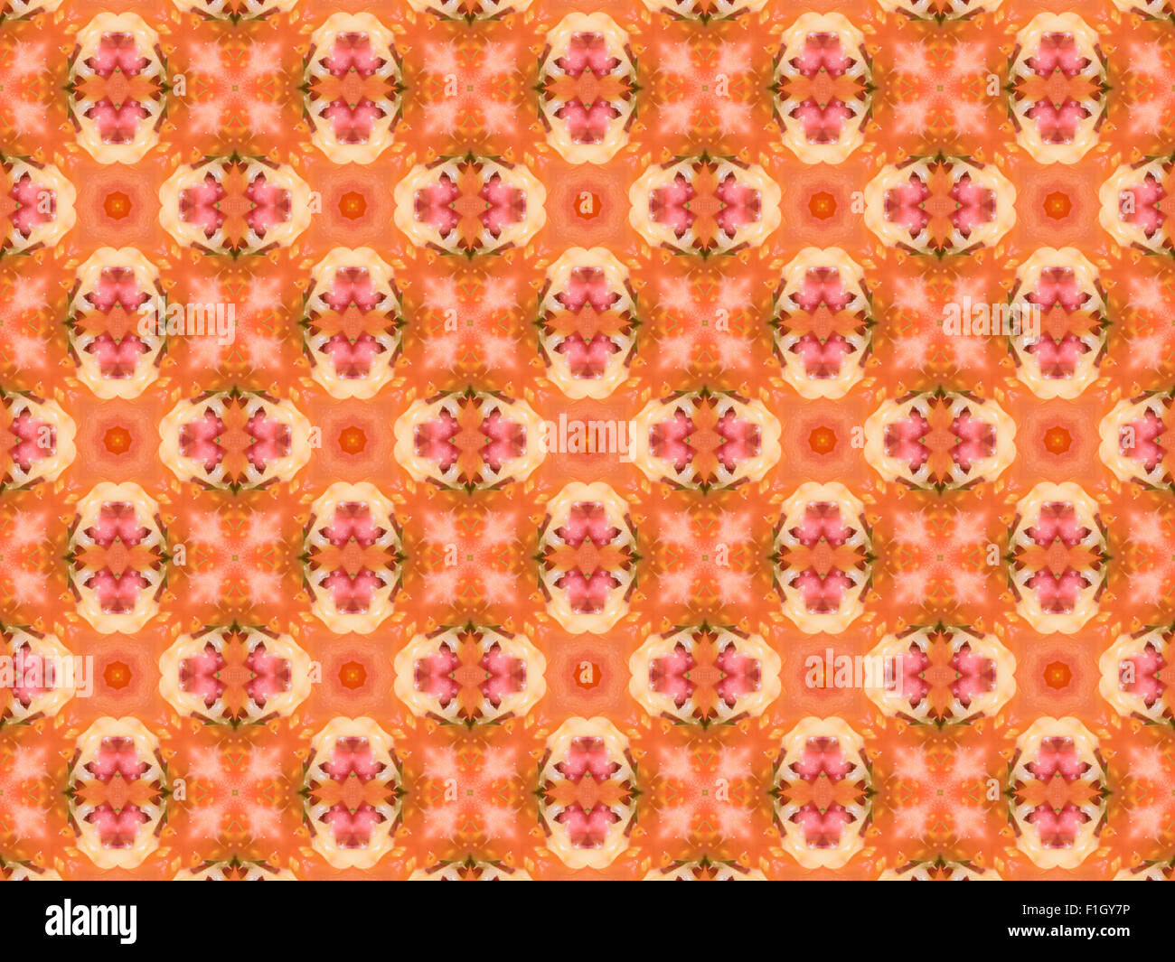 orange color drawing in kaleidoscope pattern - orange color drawing in ...
