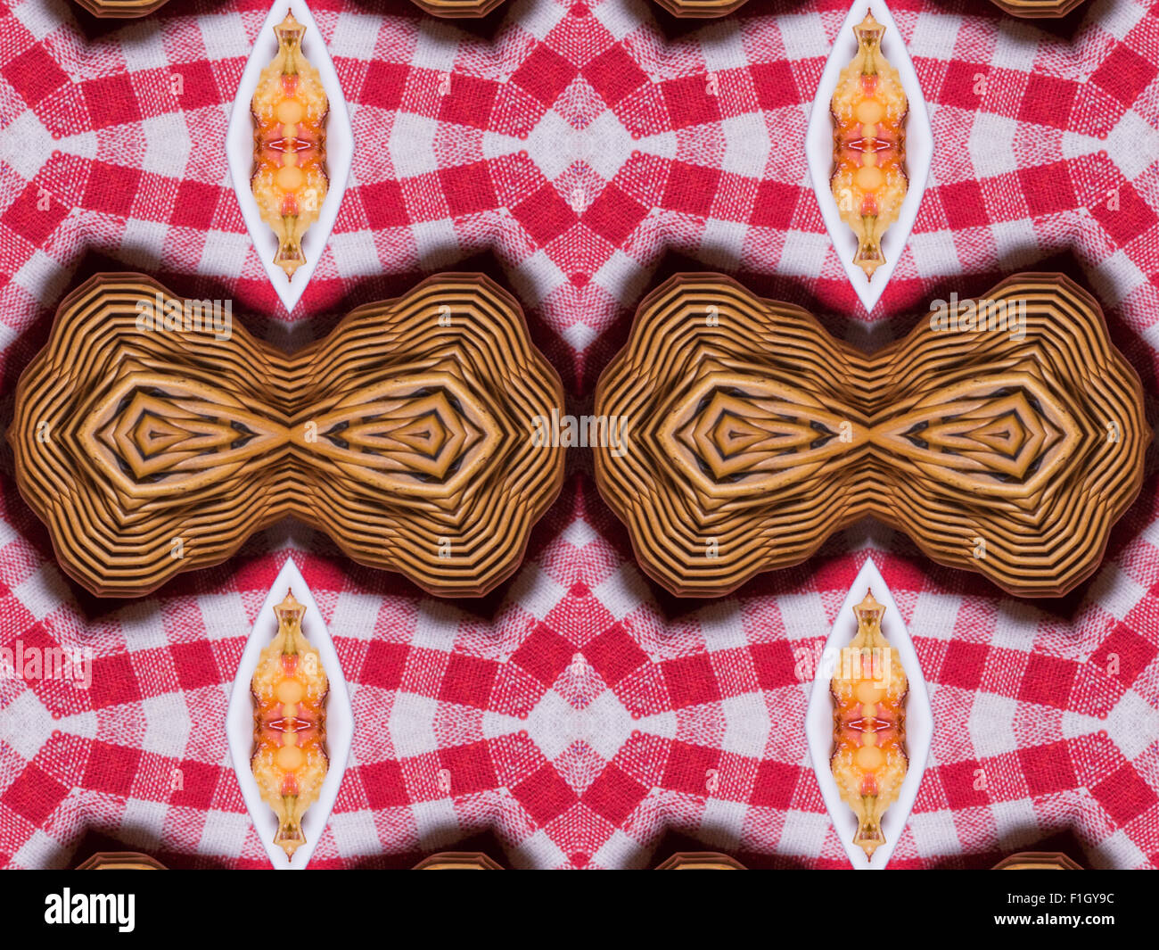 red color drawing in kaleidoscope pattern - red color drawing in ...