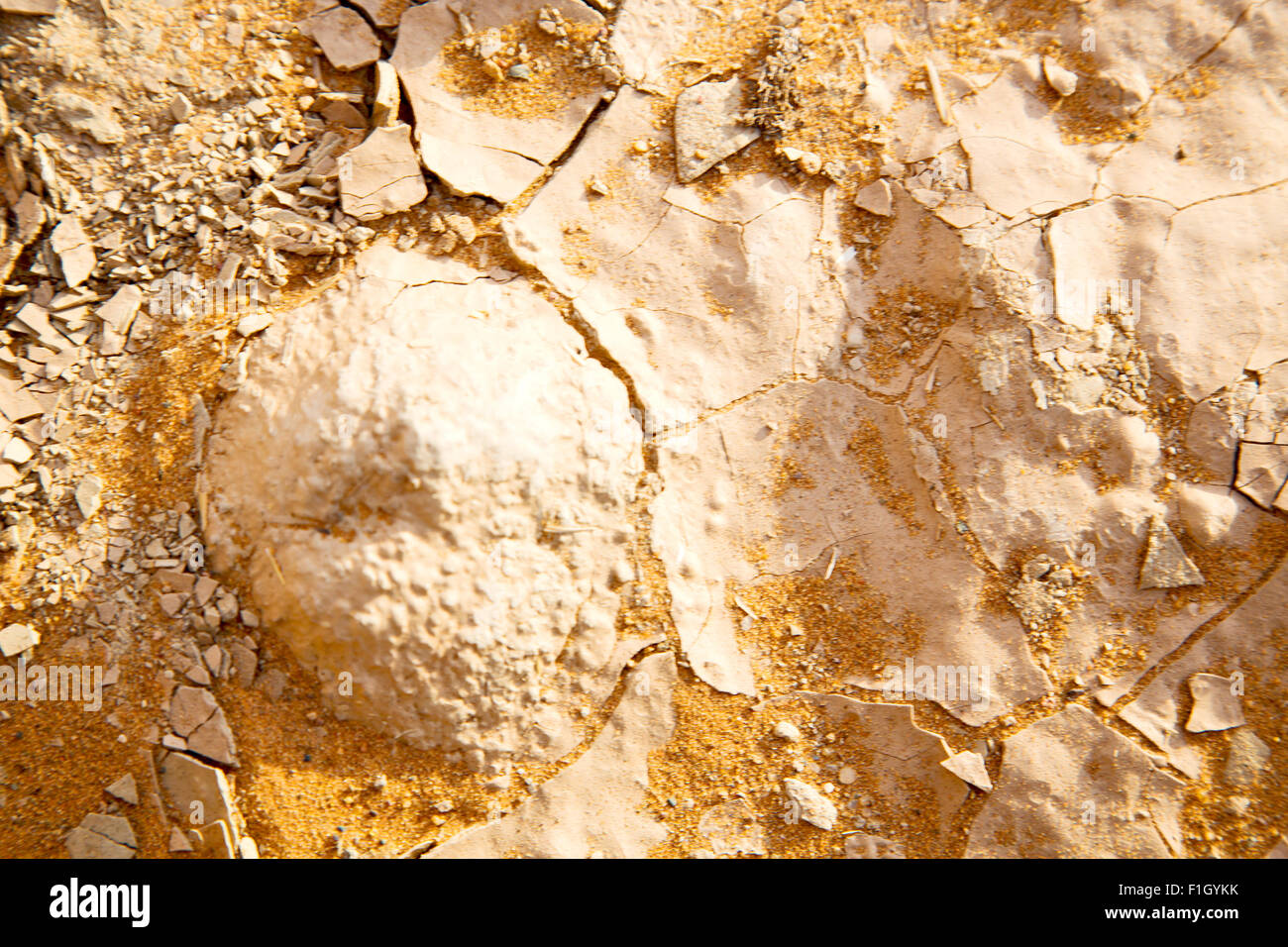 cracked sand in morocco africa desert abstract macro Stock Photo - Alamy