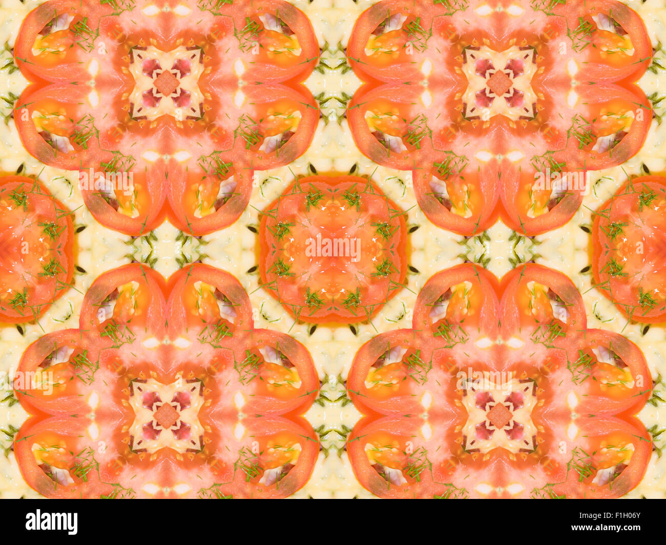 orange color drawing in kaleidoscope pattern - orange color drawing in ...