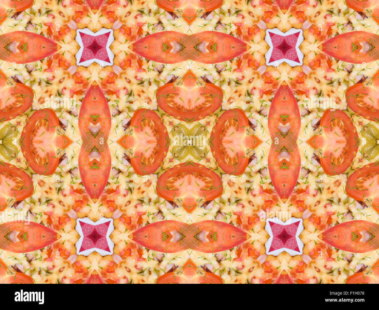 orange color drawing in kaleidoscope pattern - orange color drawing in ...