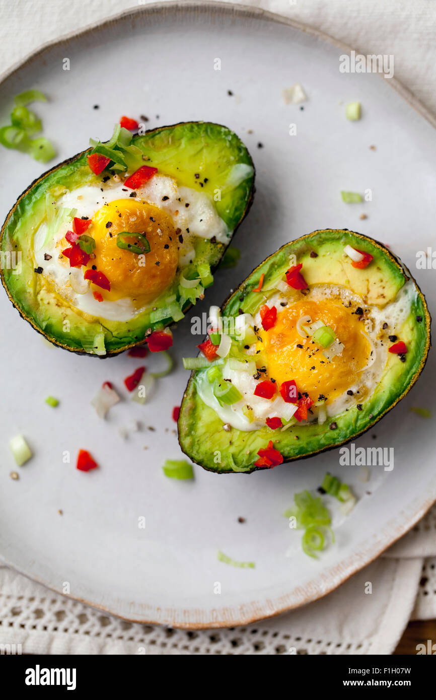 Avocado egg bake hi-res stock photography and images - Alamy