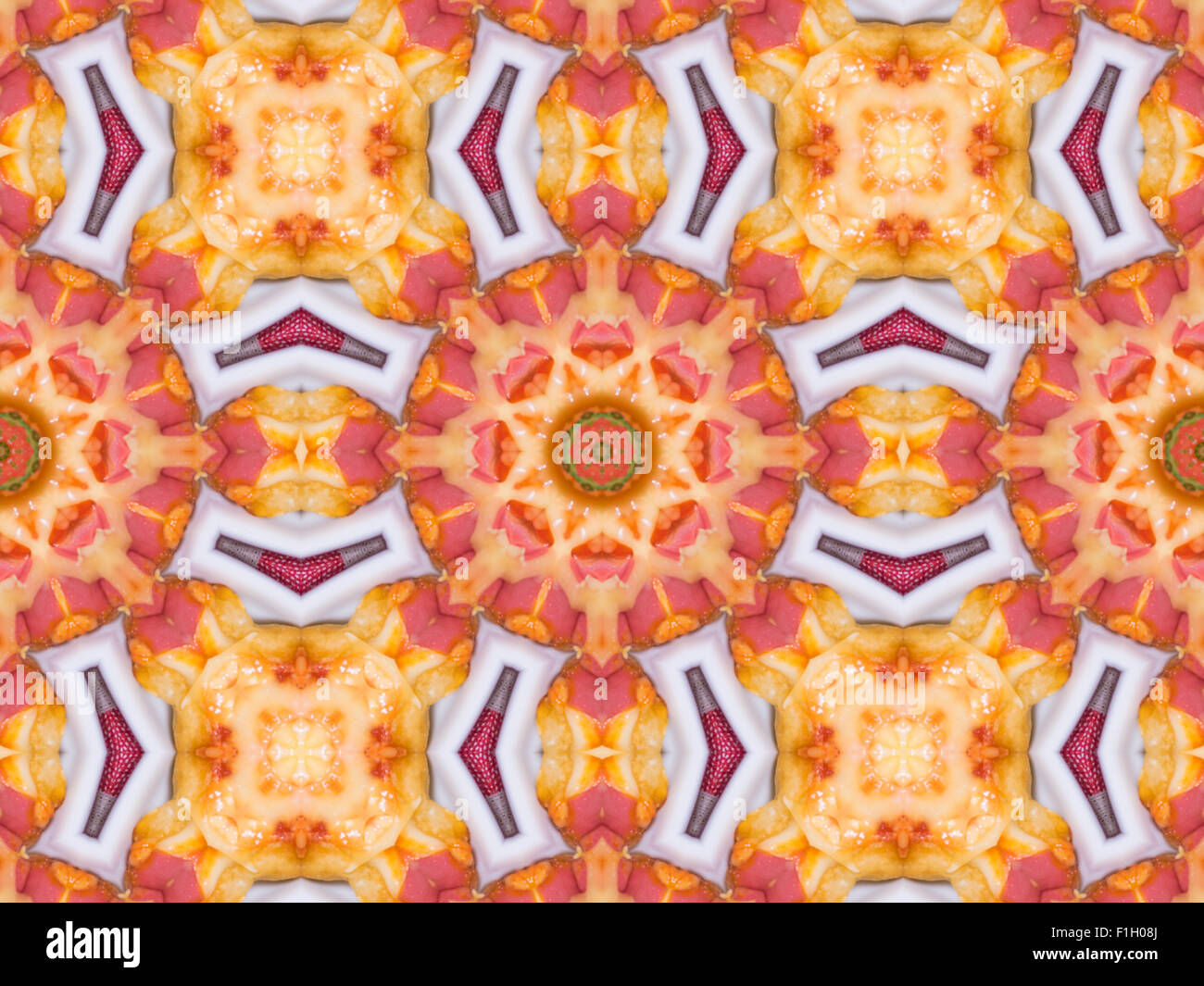 orange color drawing in kaleidoscope pattern - orange color drawing in ...