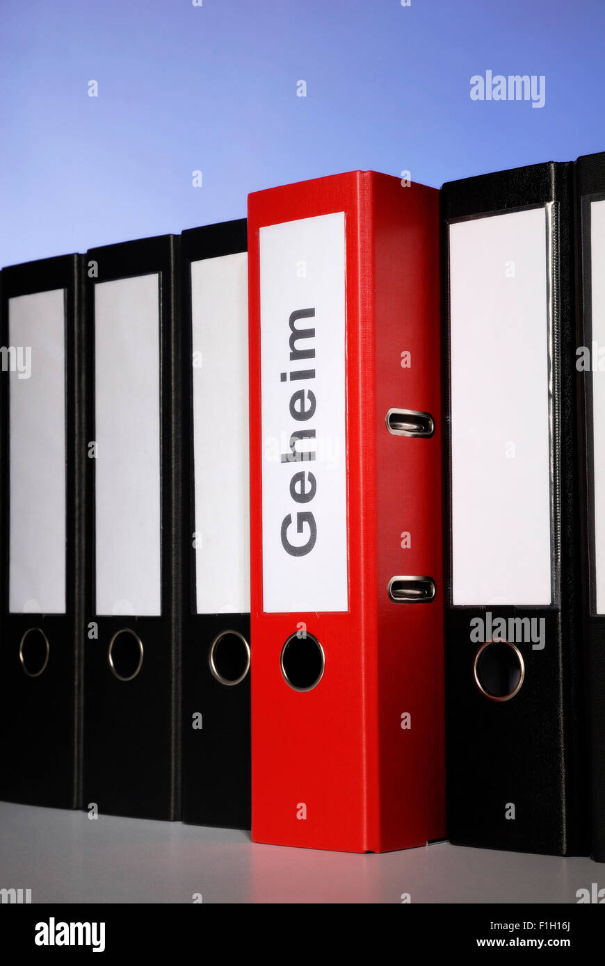 Red file folder labeled secret Stock Photo - Alamy