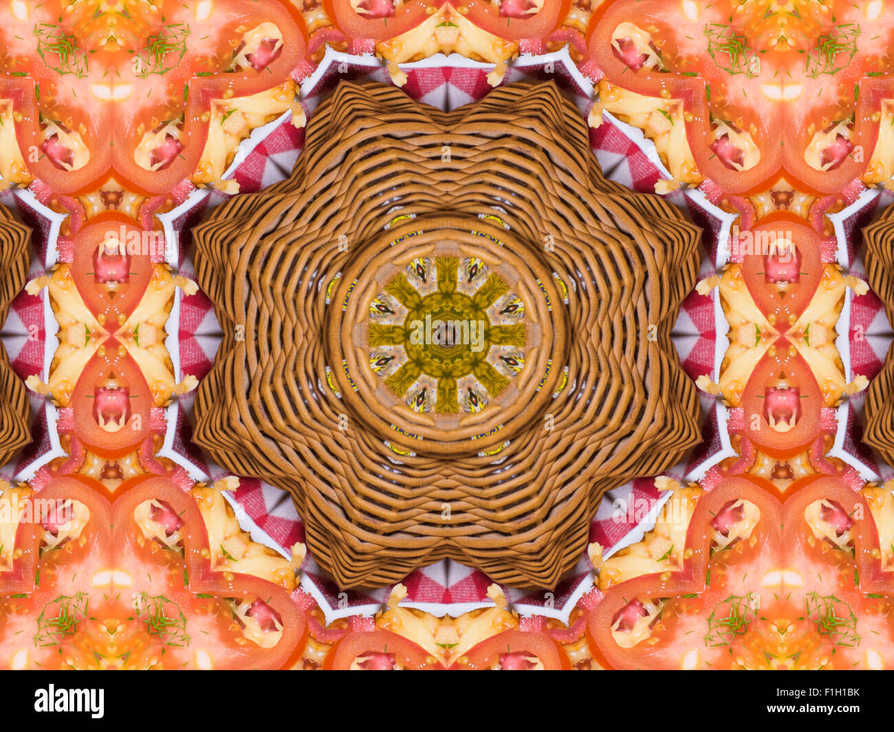 brown color drawing in kaleidoscope pattern - brown color drawing in ...