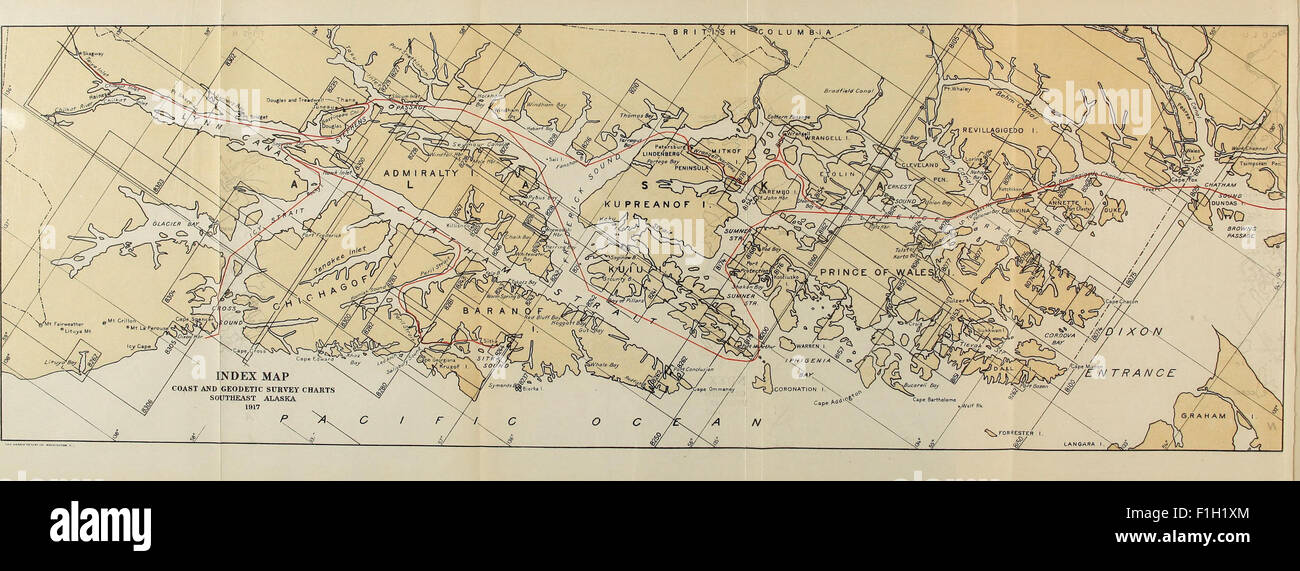 This navigation guide, published in 1917, provides detailed maps and ...