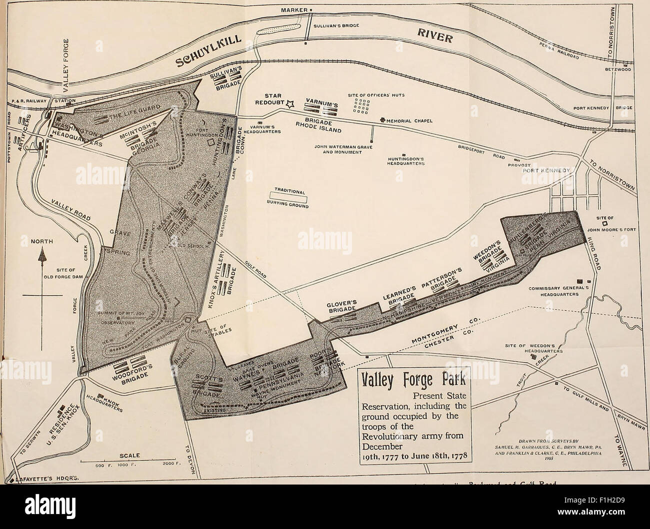 Map of valley forge hi-res stock photography and images - Alamy