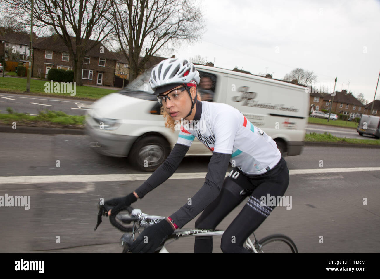 Van woman road hi-res stock photography and images - Alamy