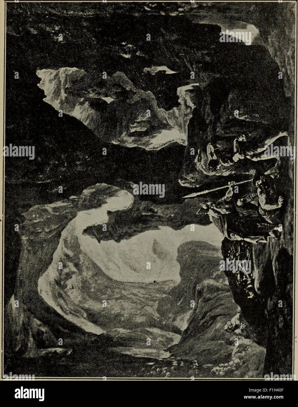 A 1901 illustration from 'Wagner Opera Stories,' offering a detailed ...
