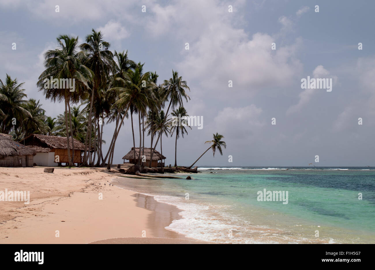 Isla Aguja, archipelago of San Blas islands, Panama. Nature, idyllic ...