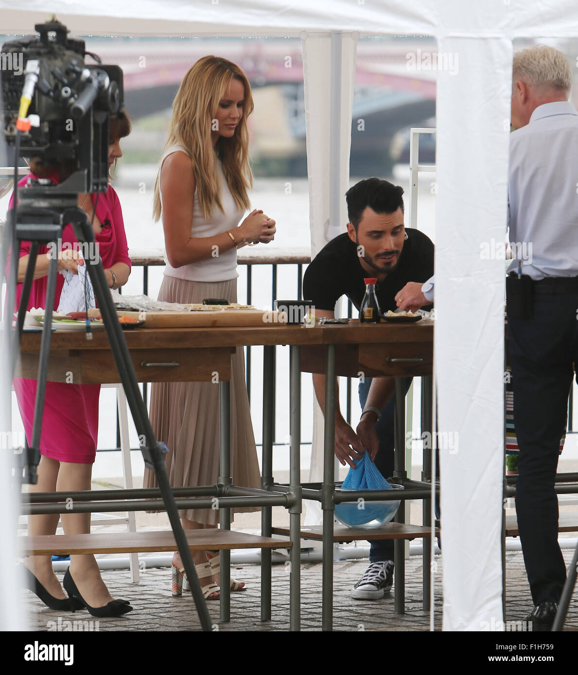 Amanda Holden and Phillip Schofield filming on the Southbank Featuring ...