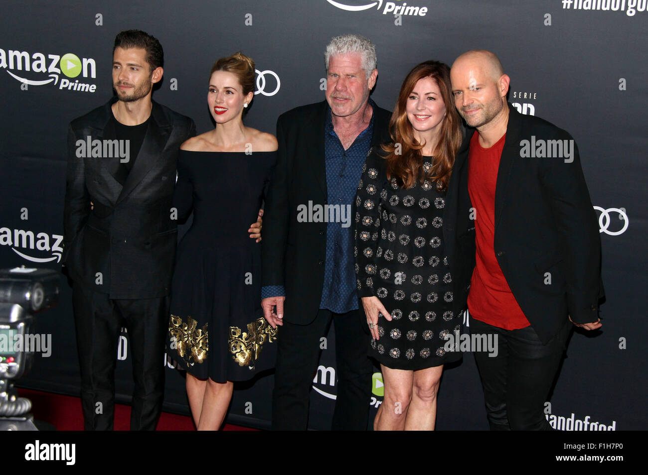 Berlin, Germany. 31st Aug, 2015. Julian Morris, Alona Tal, Ron Perlman ...
