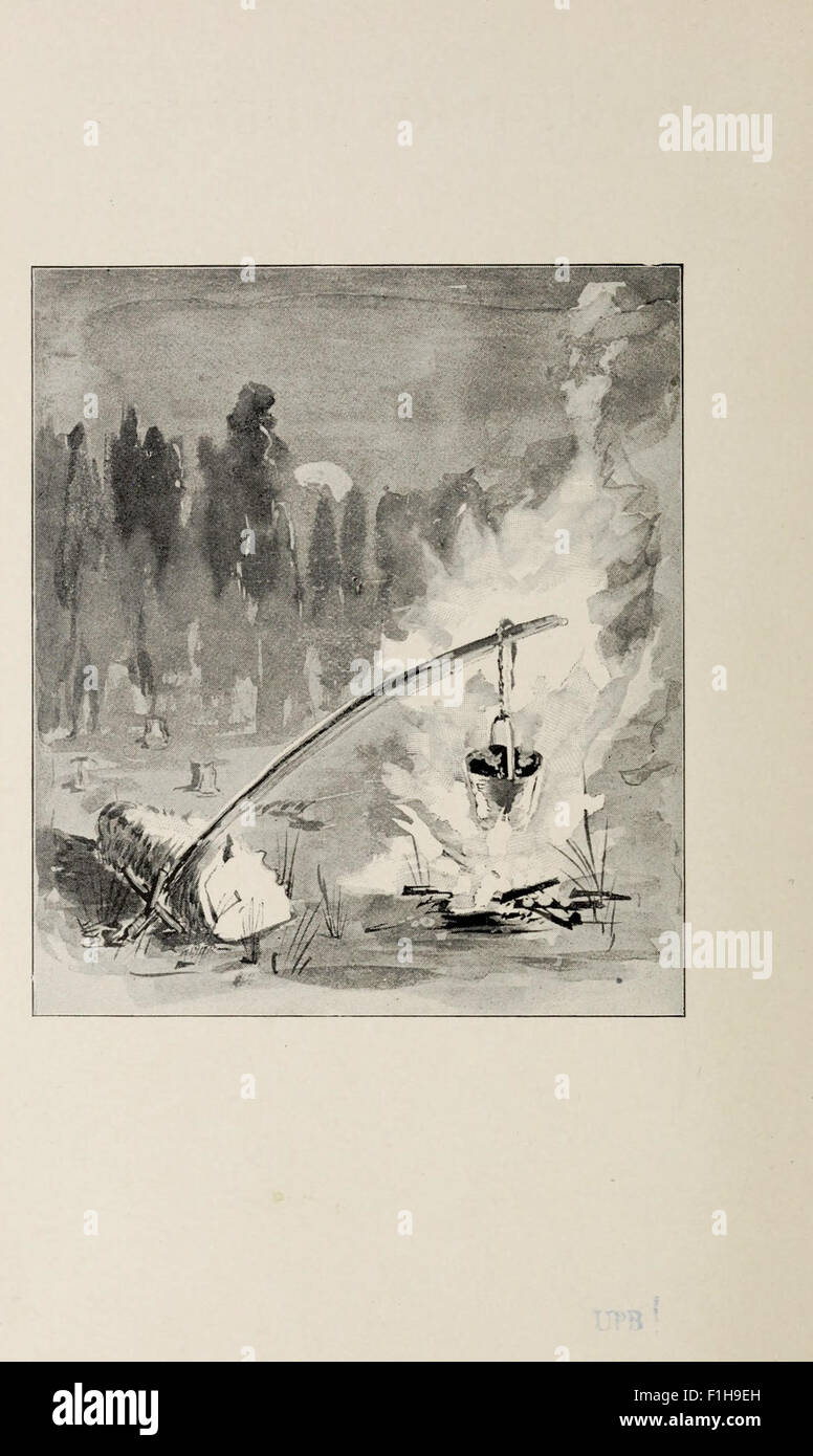 Camp-fire musings - life and good times in the woods (1894 Stock Photo ...