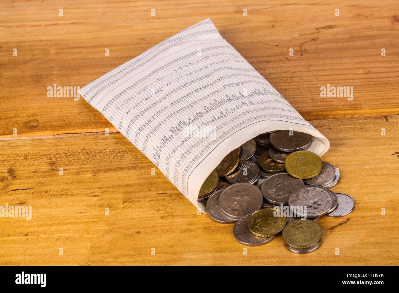 coins on the table. close-up Stock Photo - Alamy