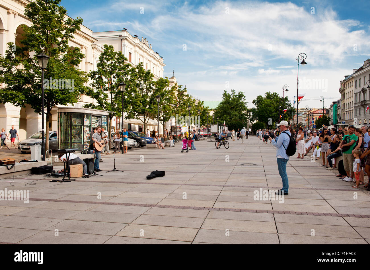 Man singing street performance Stock Photo - Alamy