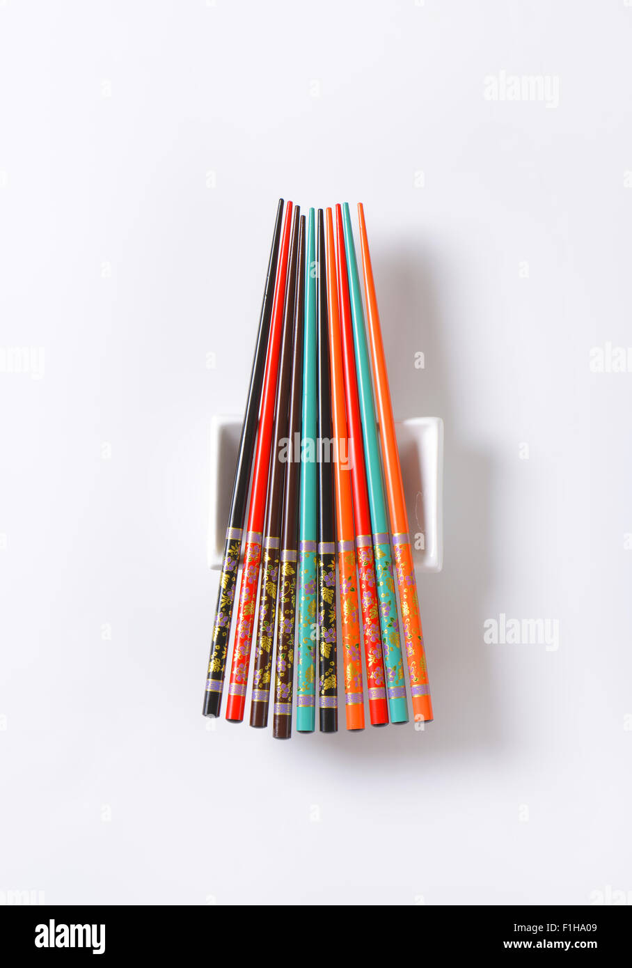 set of colorful chopsticks on white background Stock Photo - Alamy