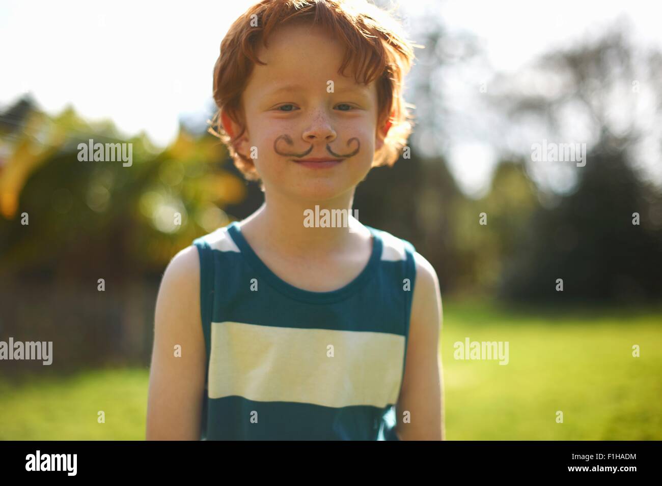 Young male with moustache hi-res stock photography and images - Alamy