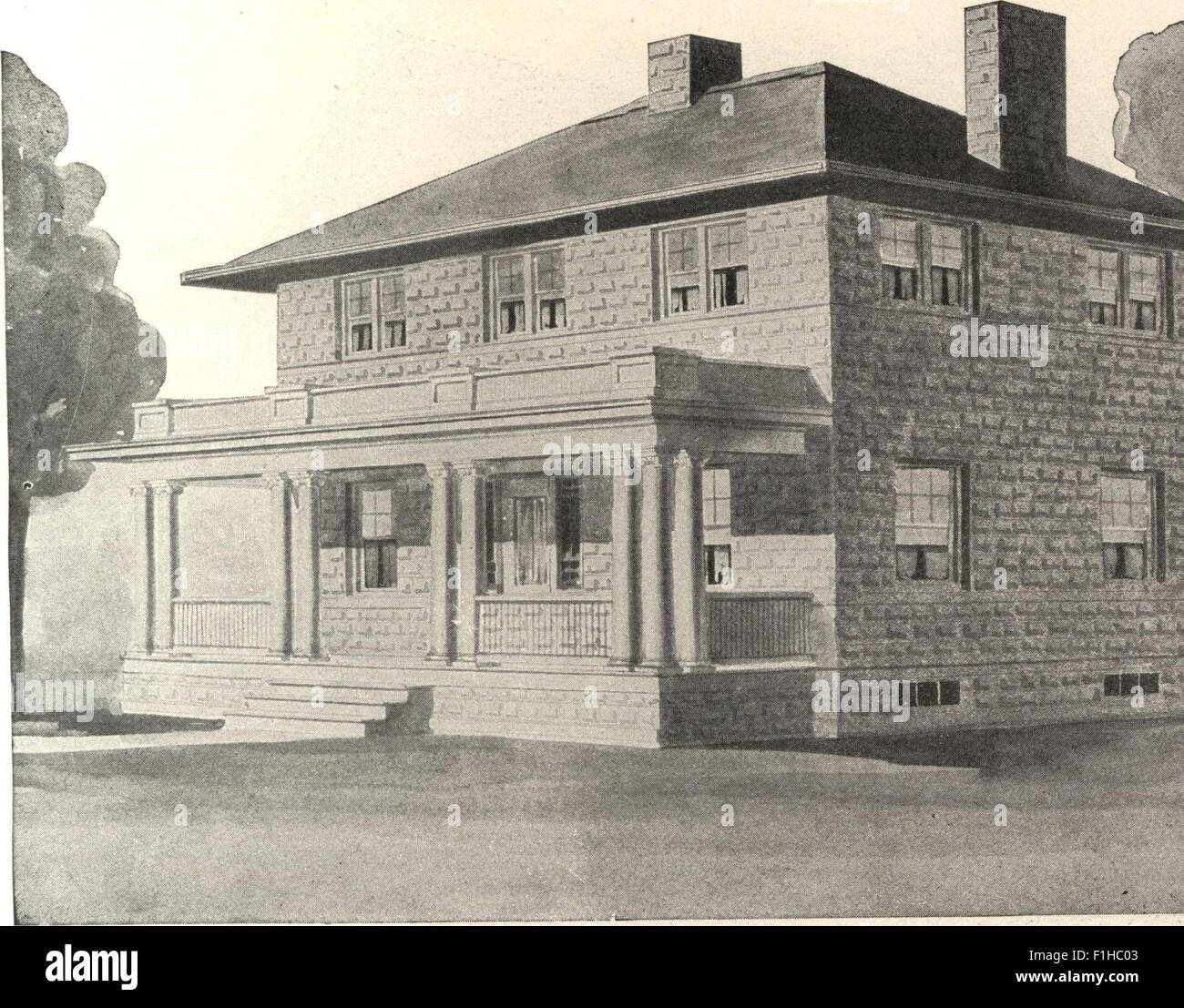 Cement houses and how to build them. (1908 Stock Photo - Alamy