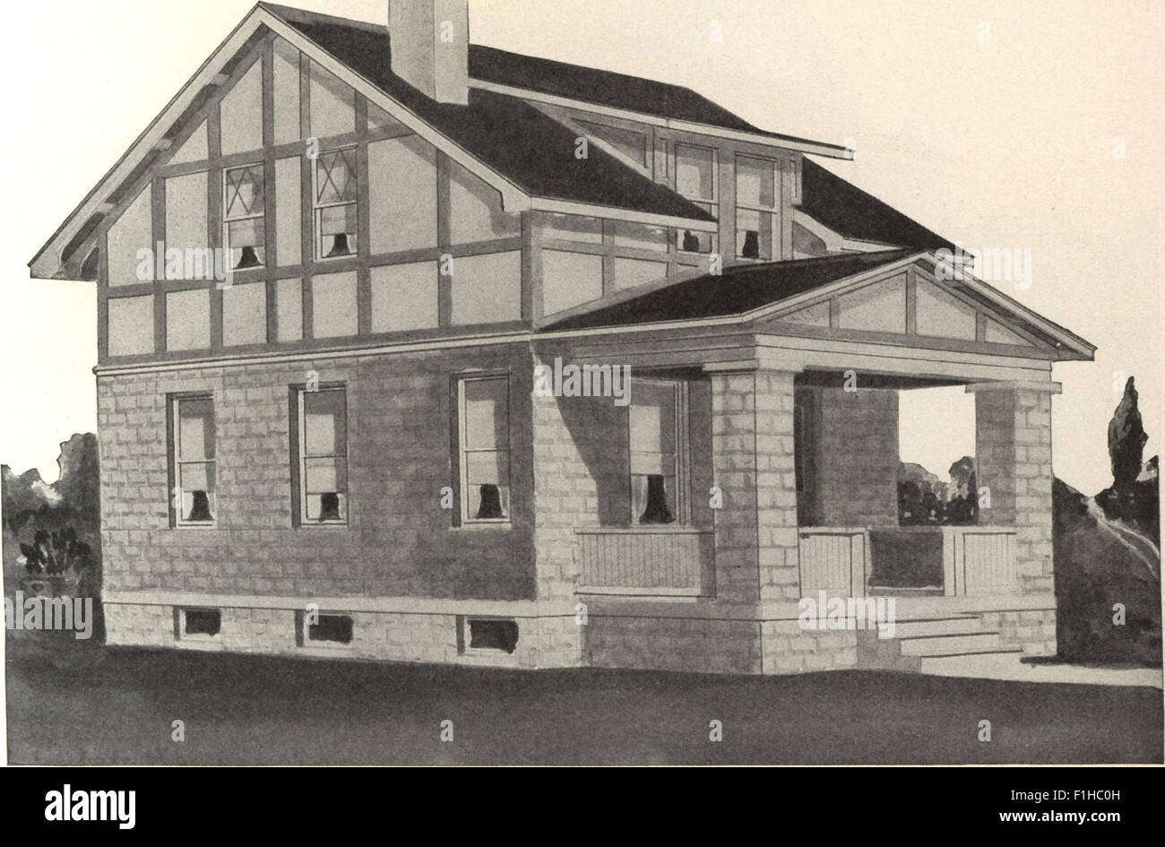 Cement houses and how to build them. (1908 Stock Photo - Alamy