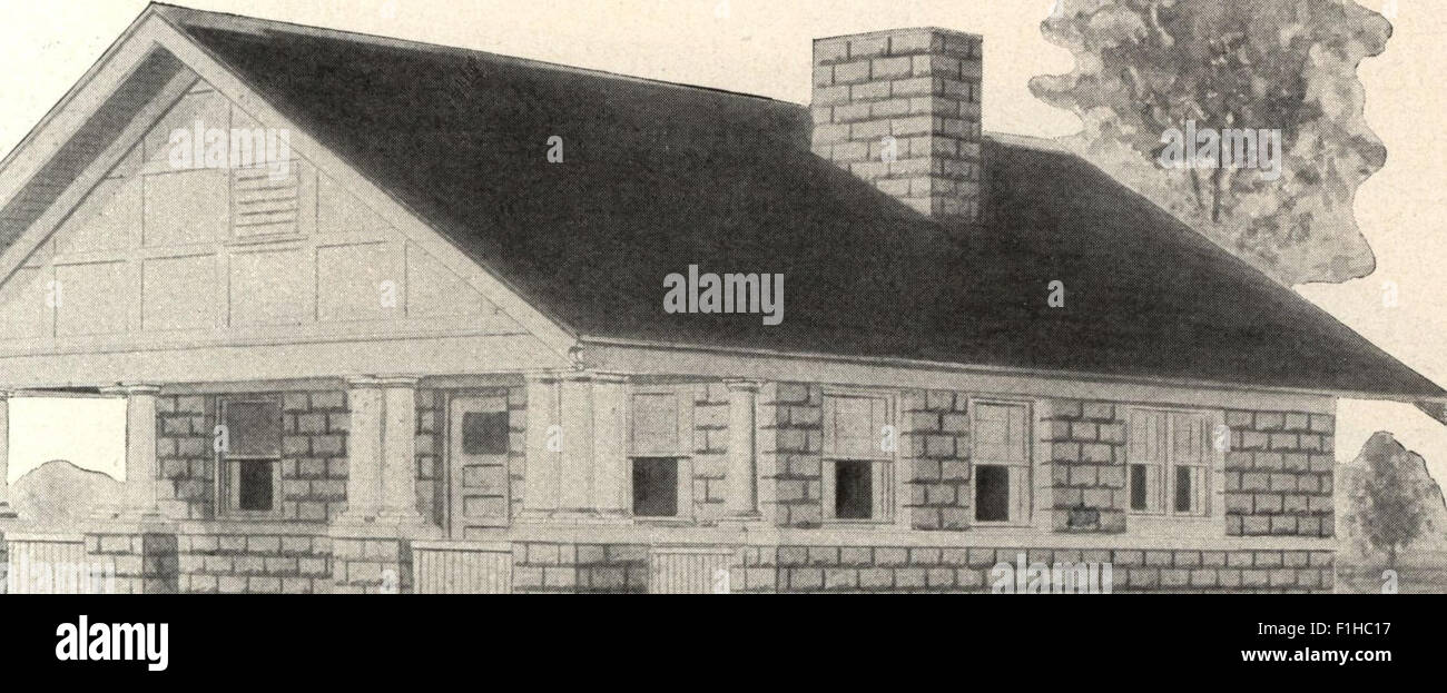 Cement houses and how to build them. (1908 Stock Photo - Alamy