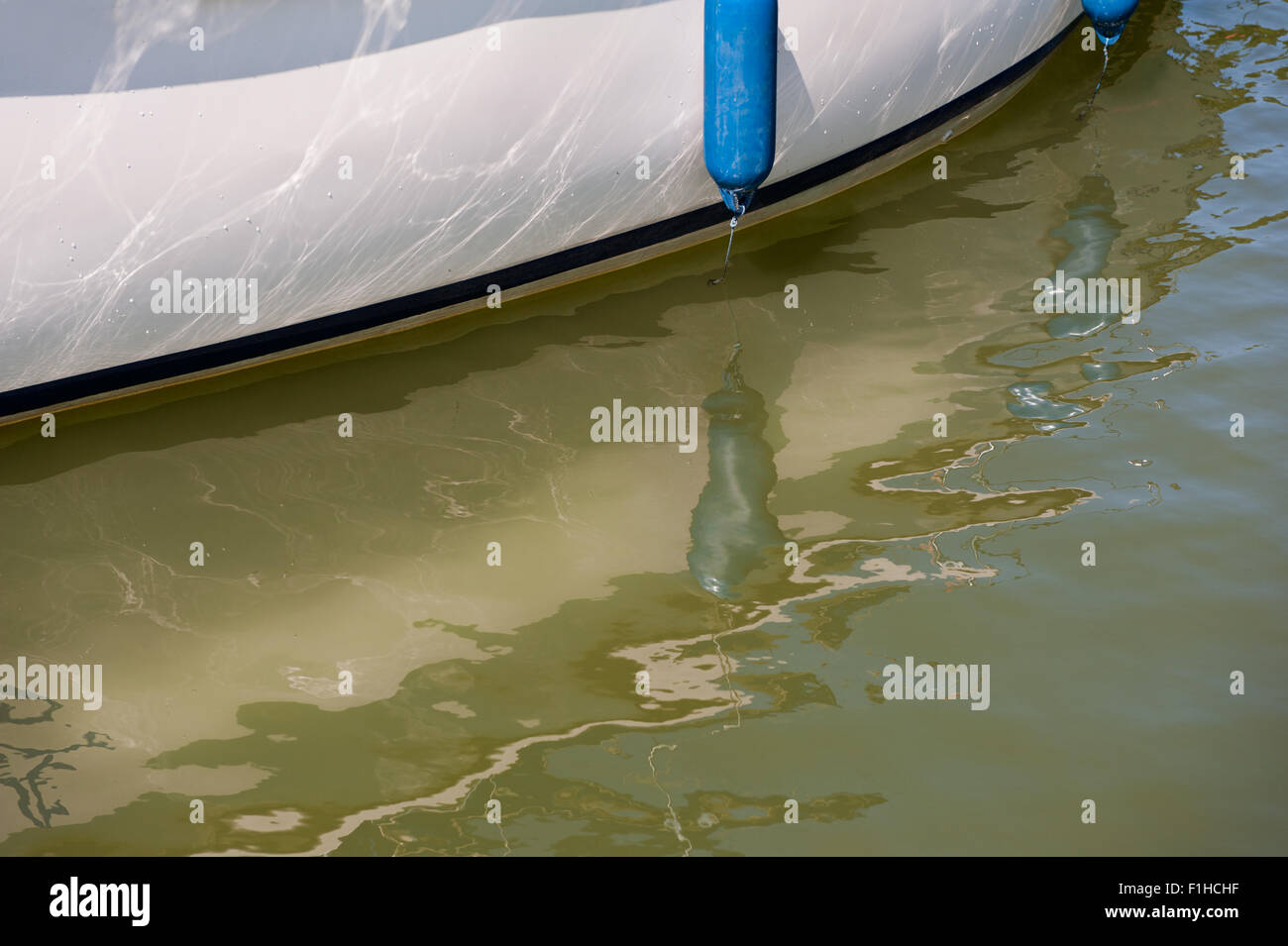 Blue fender water reflections Stock Photo - Alamy