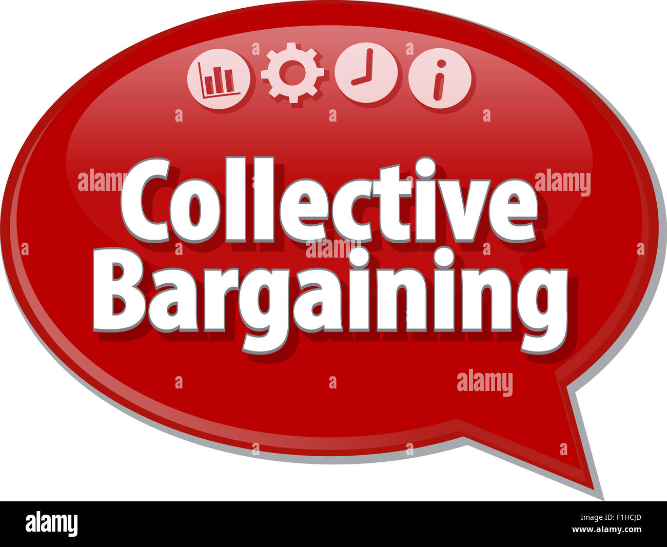 Speech bubble dialog illustration of business term saying Collective ...