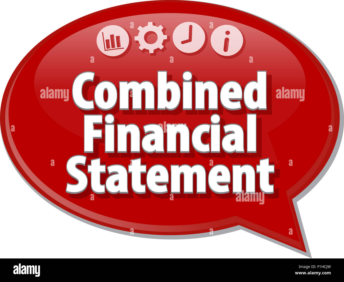 Speech bubble dialog illustration of business term saying Combined ...