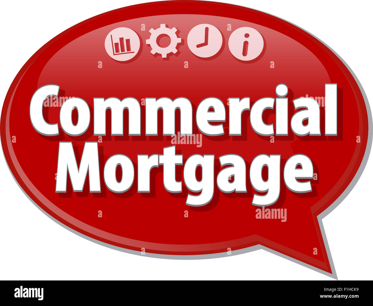 Speech bubble dialog illustration of business term saying Commercial ...