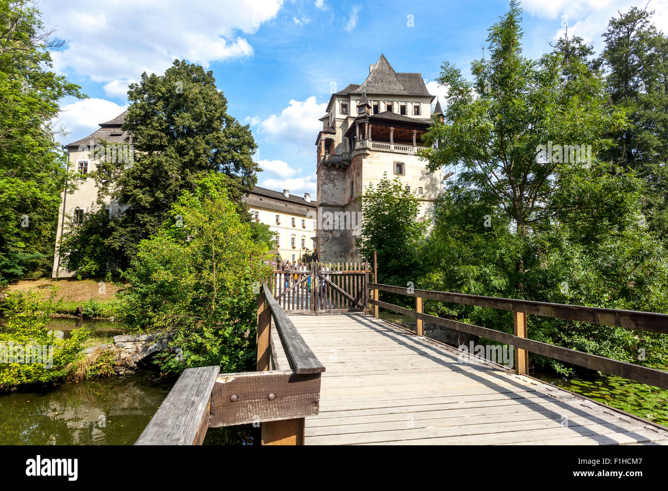 Water Castle, Blatna, South Bohemia, Czech Republic, Europe Stock Photo ...