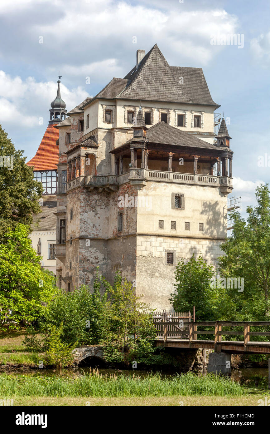 Water Castle, Blatna, South Bohemia, Czech Republic, Europe Stock Photo ...