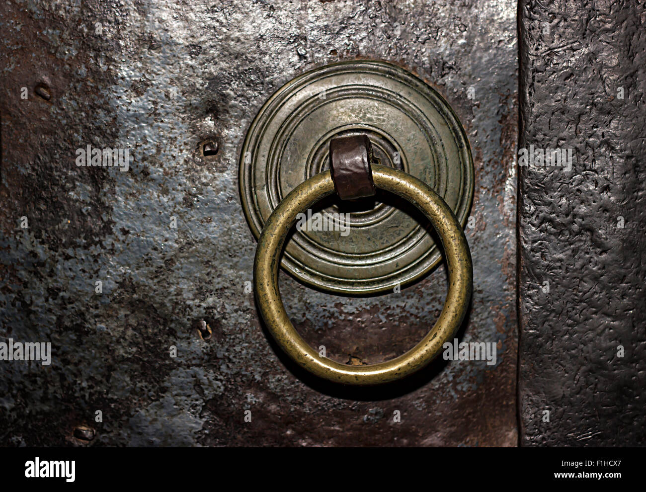 Ancient door handle Stock Photo - Alamy