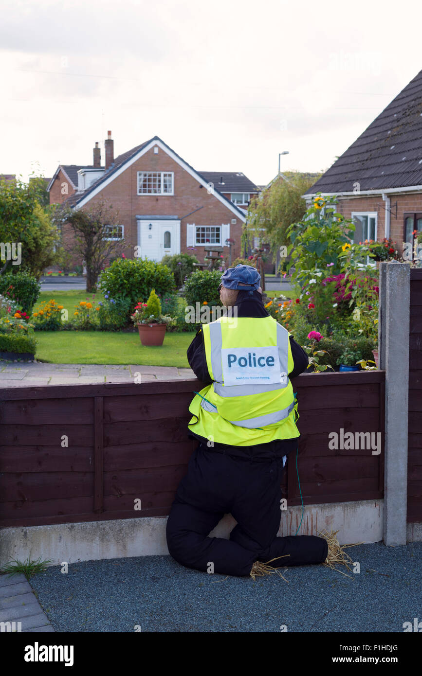 The Scarecrow Constabulary keep their eye out for speeding motorists ...