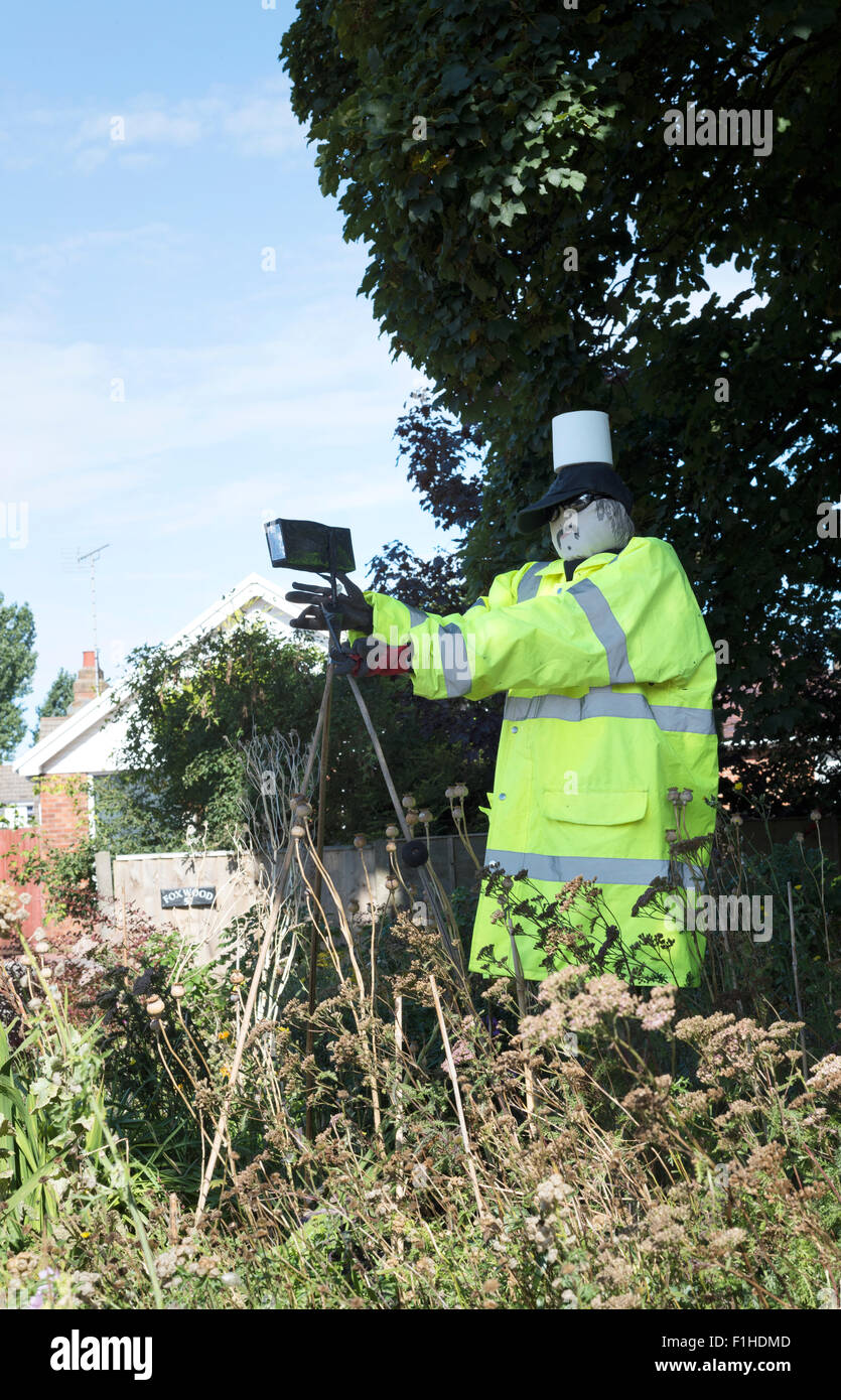 The Scarecrow Constabulary keep their eye out for speeding motorists ...