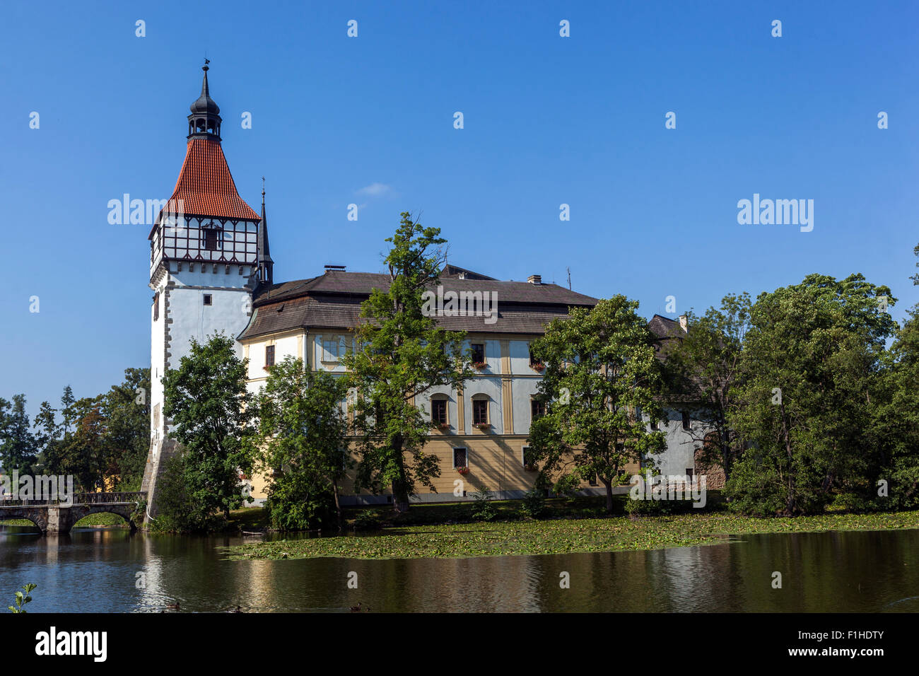 Water Castle, Blatna, South Bohemia, Czech Republic, Europe Stock Photo ...