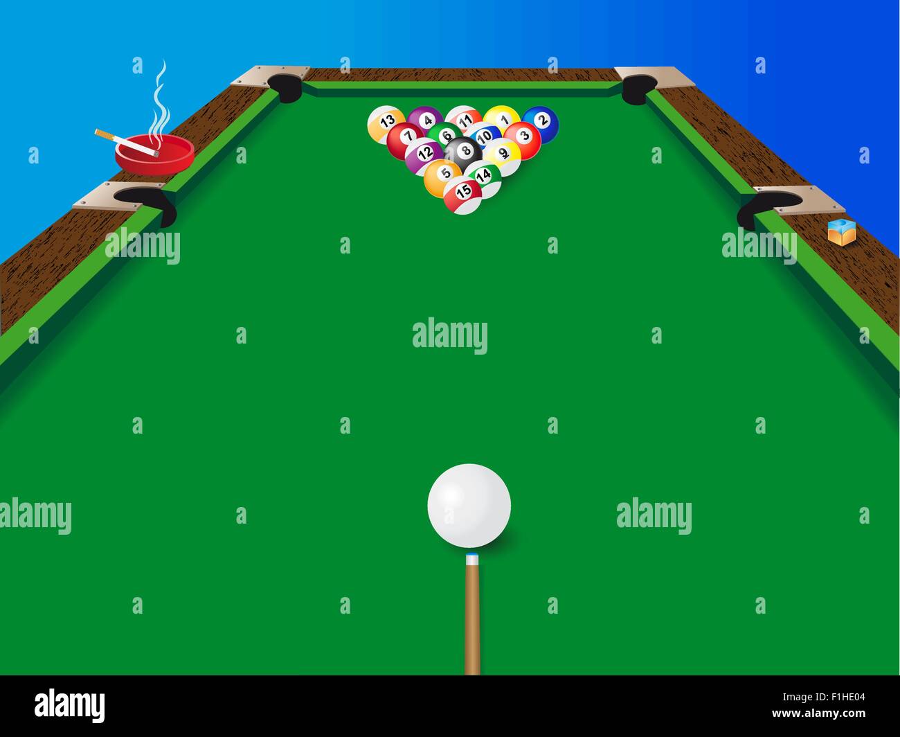 a billiard table vector illustration Stock Vector Image & Art - Alamy