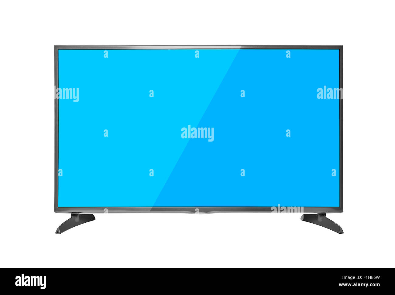 TV set isolated on white background Stock Photo - Alamy