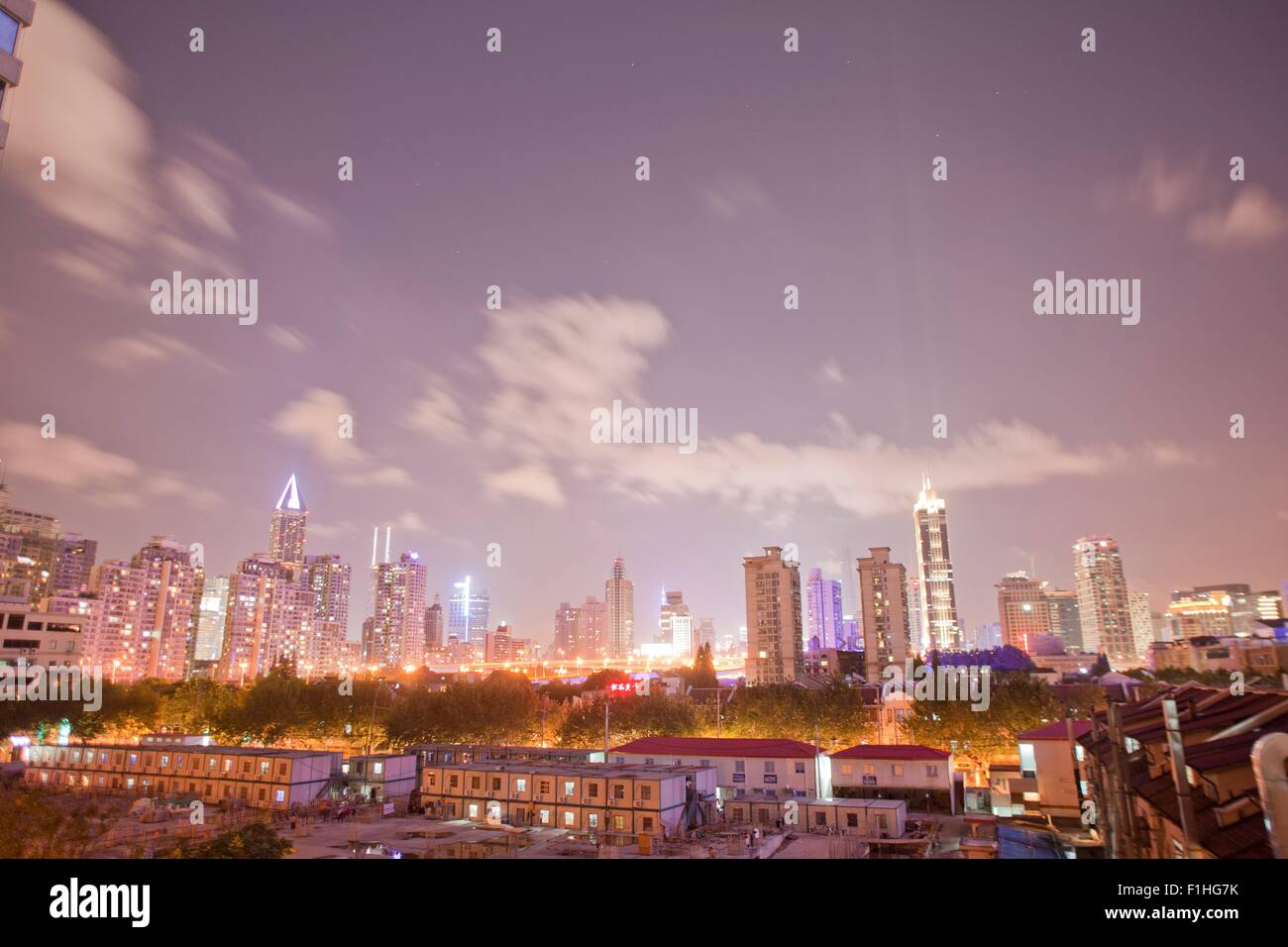Shanghai skyline from French Concession, Shanghai, China Stock Photo ...