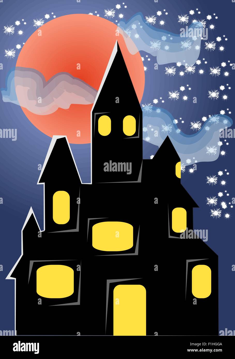 old dark castle vector illustration Stock Vector Image & Art - Alamy