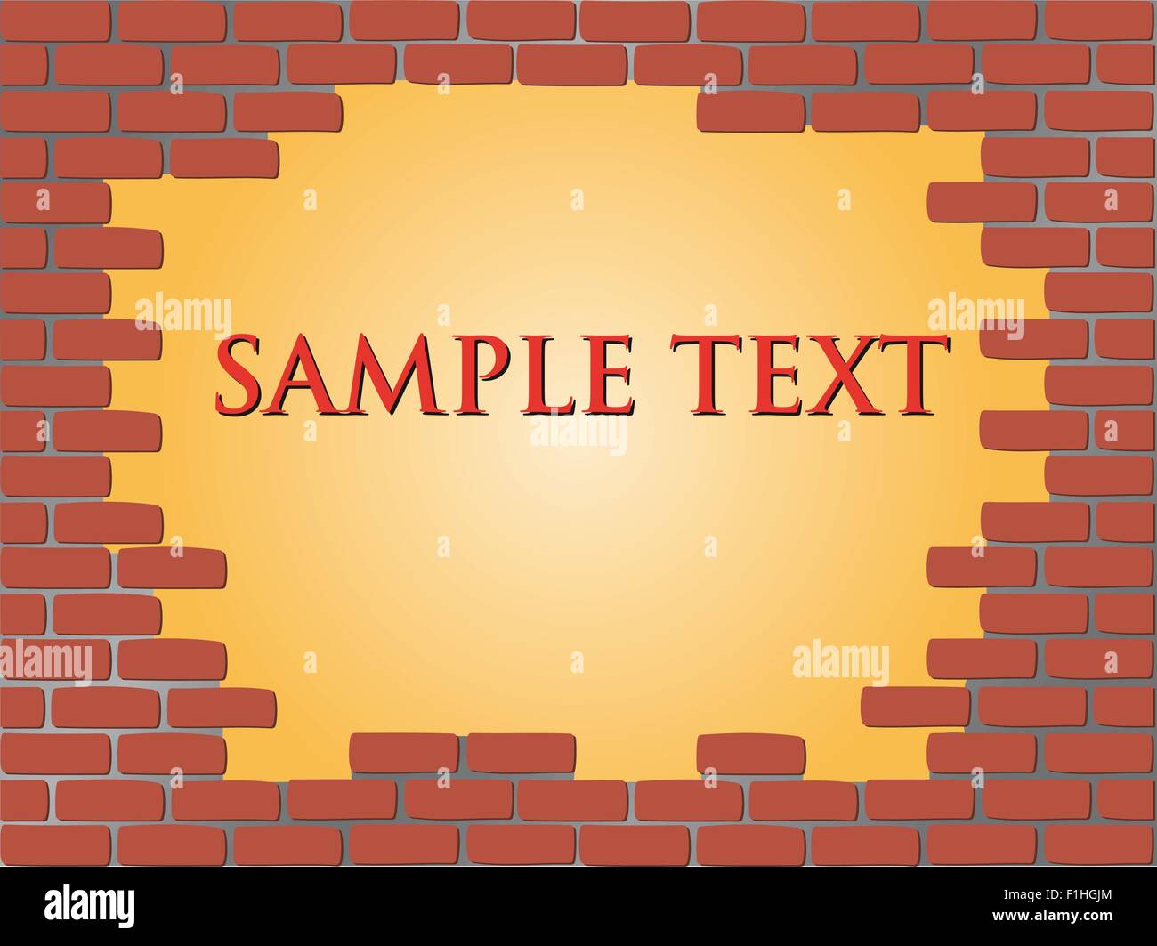 hole in a wall for inscriptions vector illustration Stock Vector Image ...