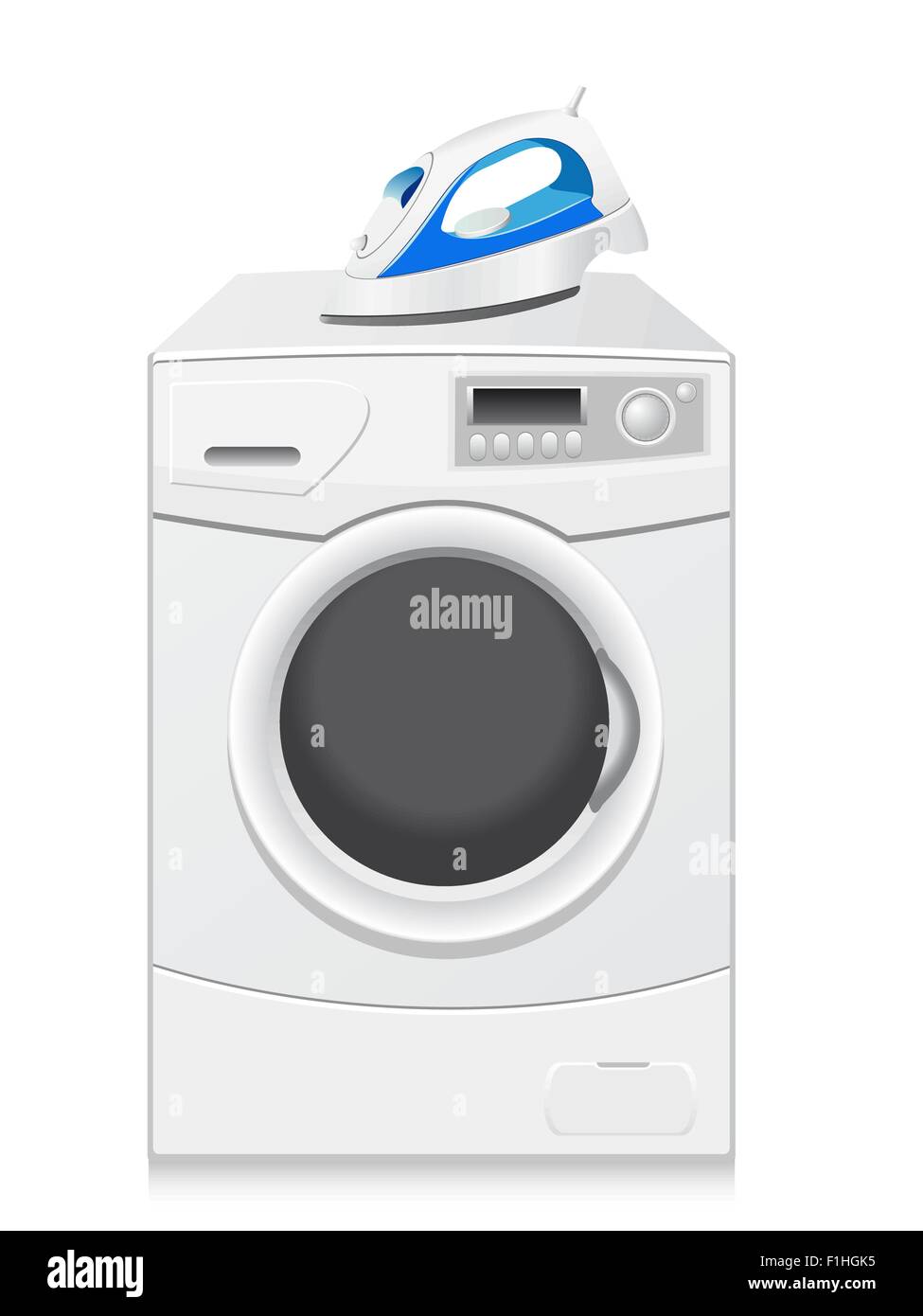 icons are a washing-machine and iron vector illustration Stock Vector ...