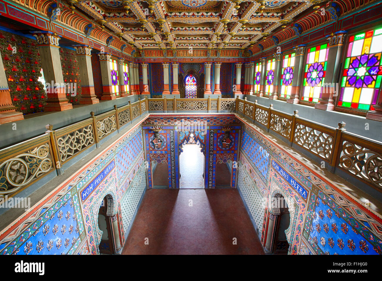 Moorish style palace interior Stock Photo - Alamy
