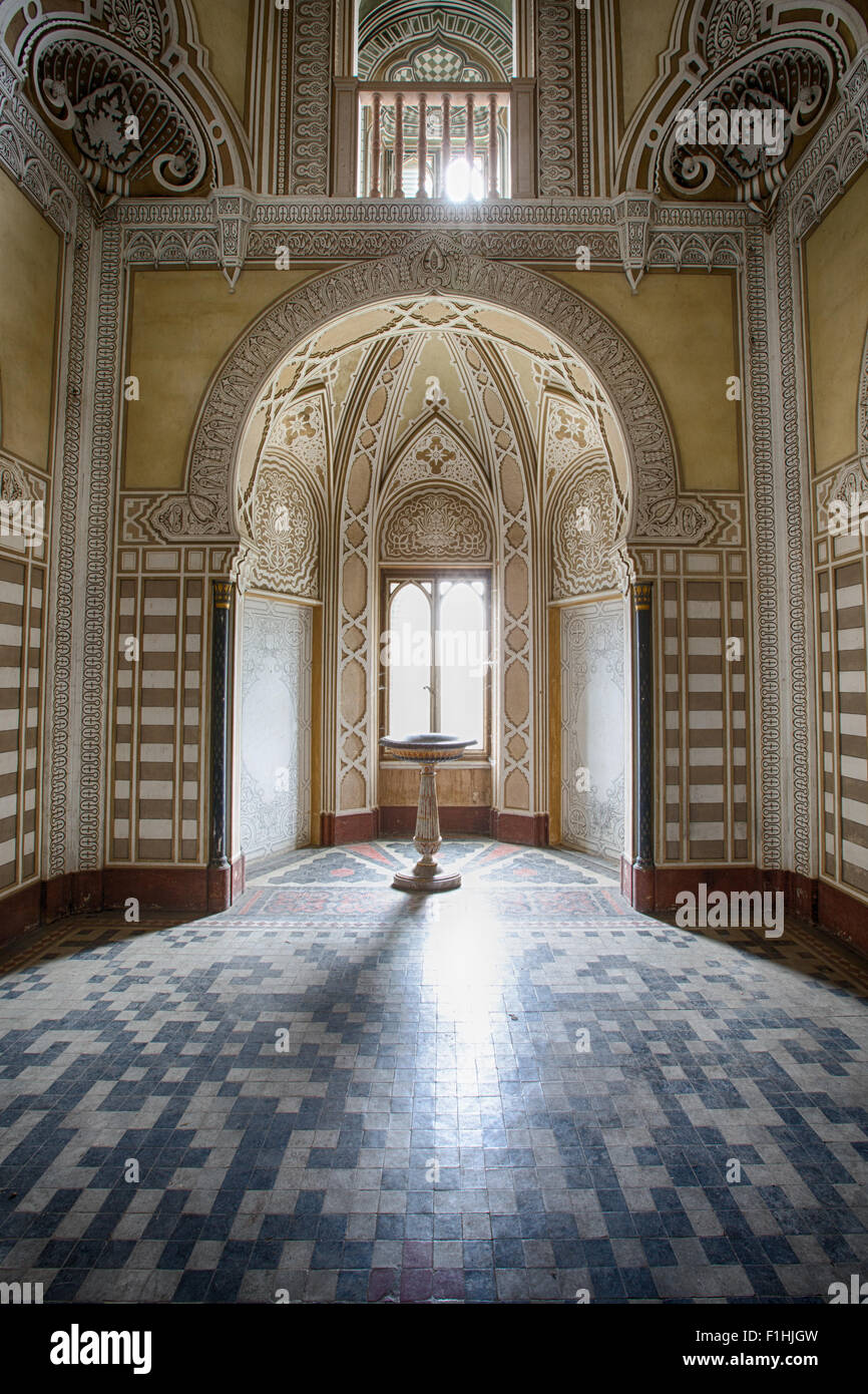 Moorish style palace interior architecture Stock Photo - Alamy
