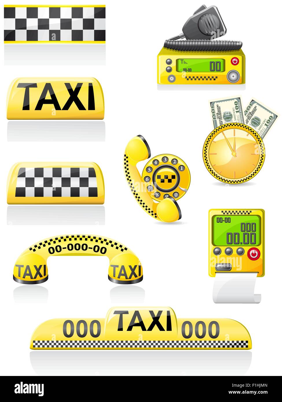 icons are symbols of taxi vector illustration Stock Vector Image & Art ...