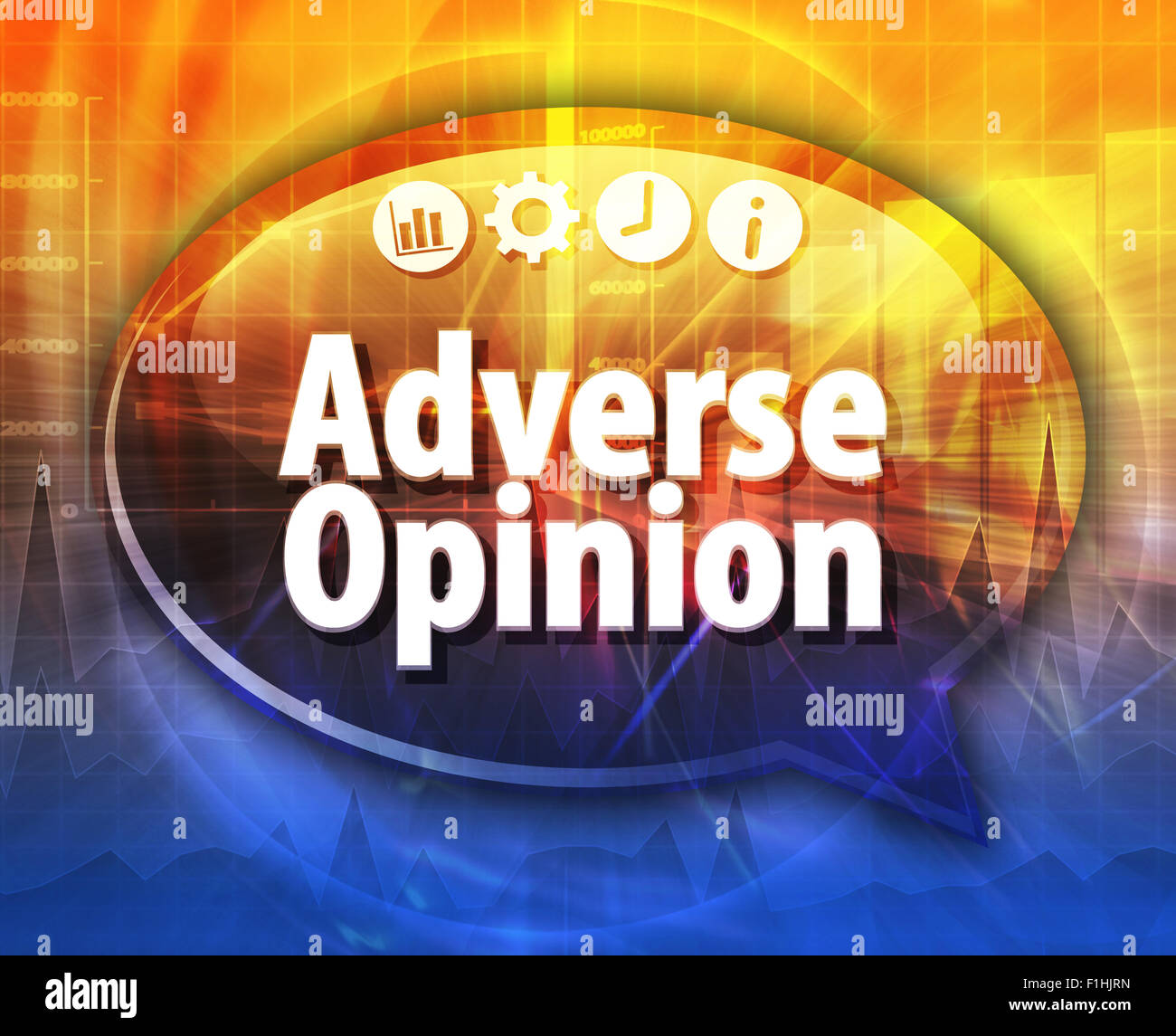 Speech bubble dialog illustration of business term saying Adverse ...