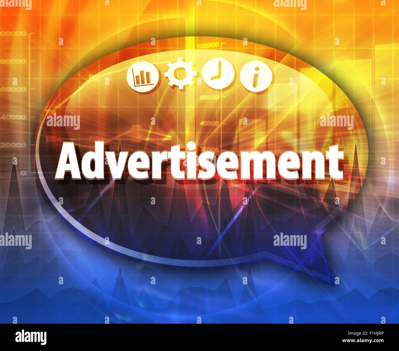 Speech bubble dialog illustration of business term saying Advertisement ...
