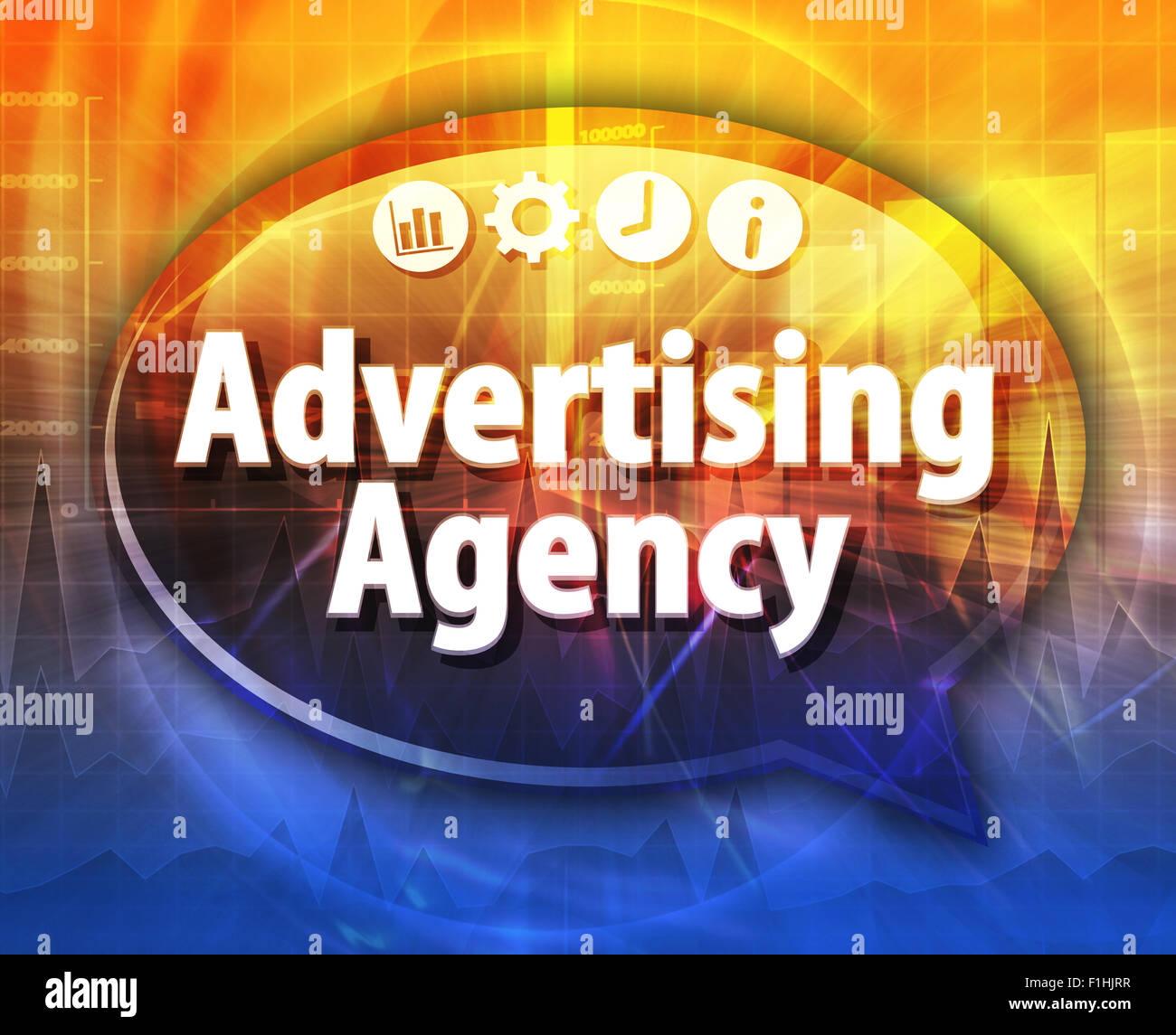 Speech bubble dialog illustration of business term saying Advertising ...