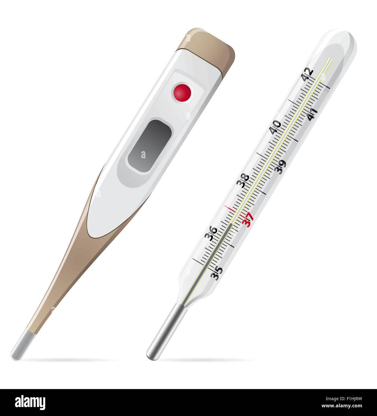 medical thermometer vector illustration isolated on white background ...