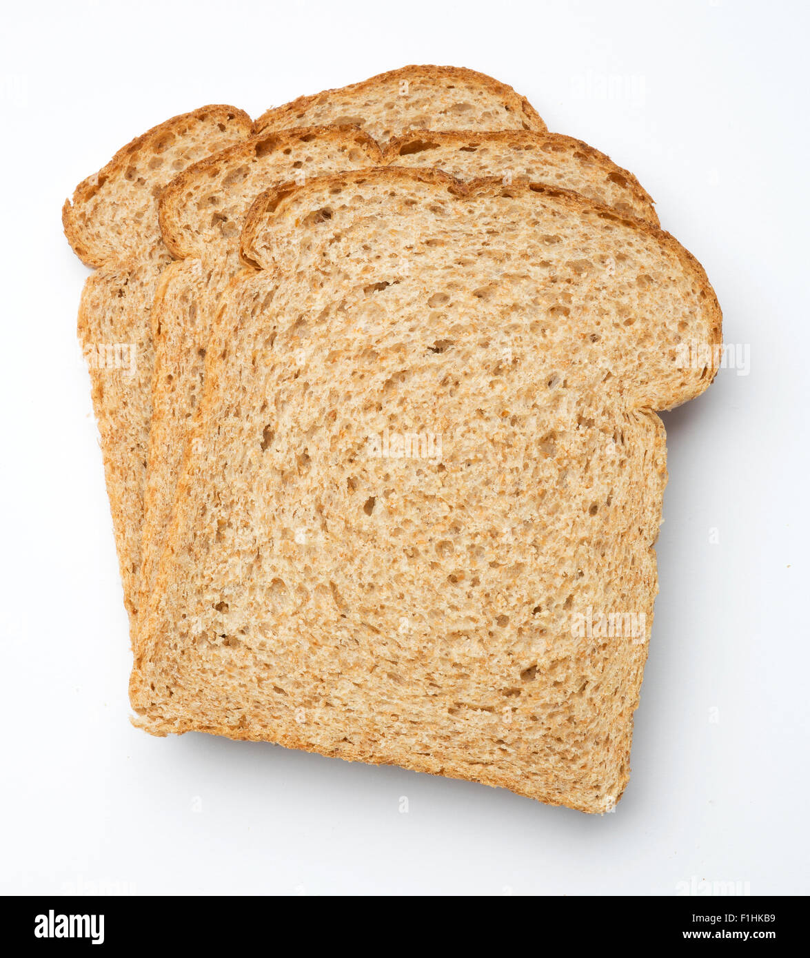 Slices of brown bread isolated on a white background Stock Photo - Alamy